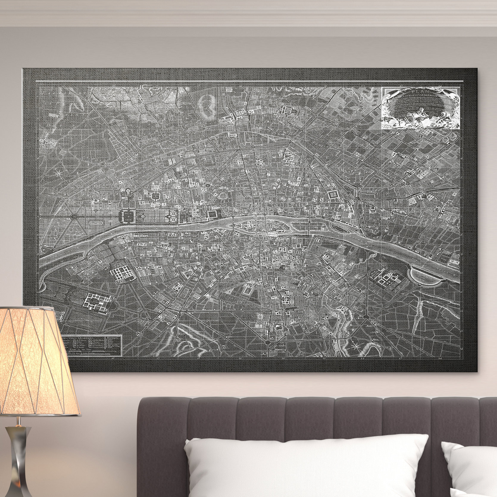 Wexford Home Parisian Sketch Map - Graphic Art Print on Canvas - Wayfair Canada